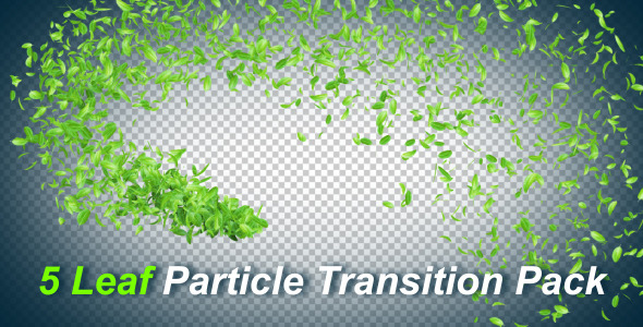 5 Leaf Particle Transition Pack, Motion Graphics | VideoHive
